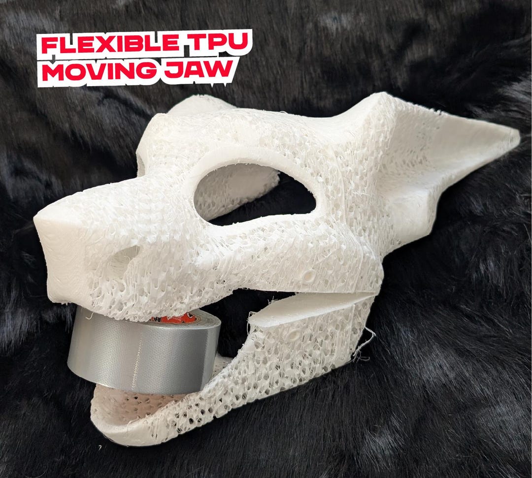 Manokit Flexible 3D Printed Fursuit Head Base With Moving Jaw - Etsy