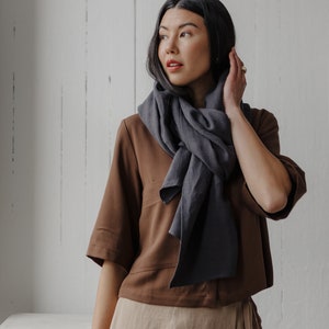 Large Linen Shawl for Women, Moss Green Colour, 100% Linen Pashmina ...