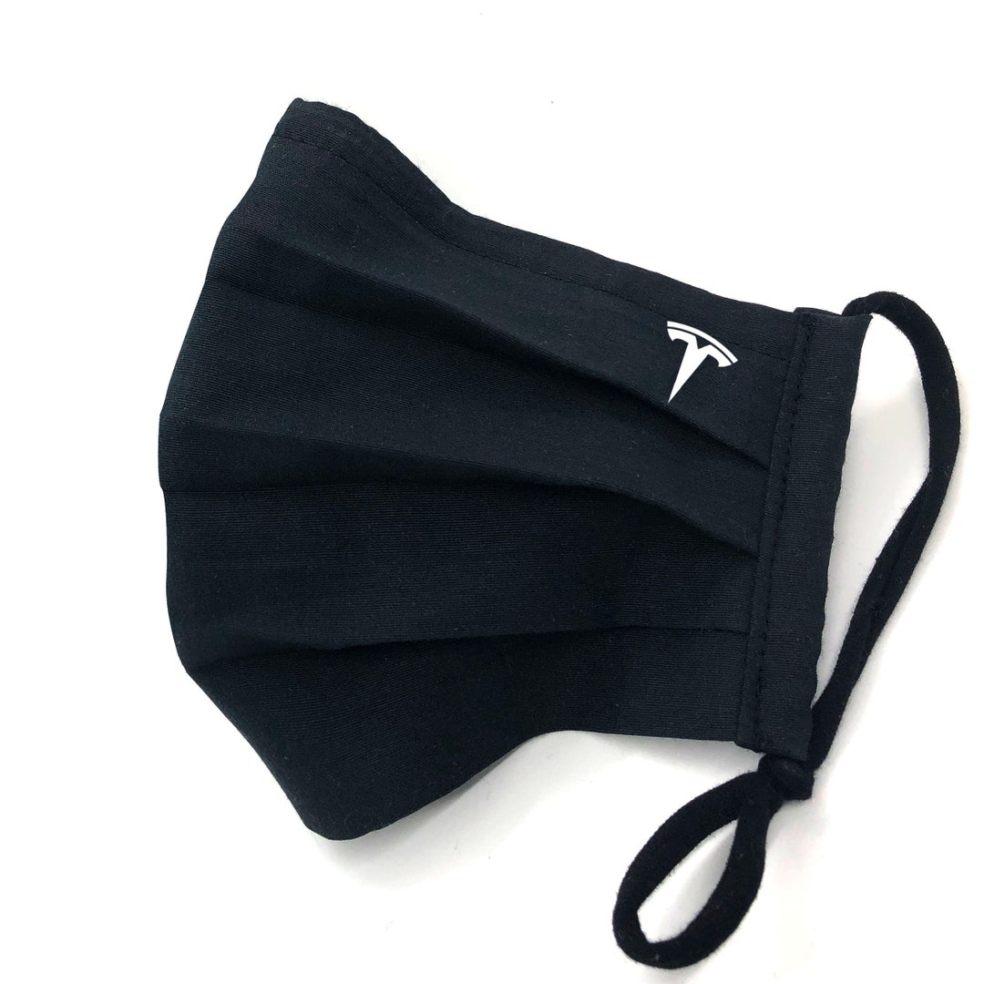 Tesla Face Mask W/ Filter Pocket and Nose Wire-black Cotton - Etsy