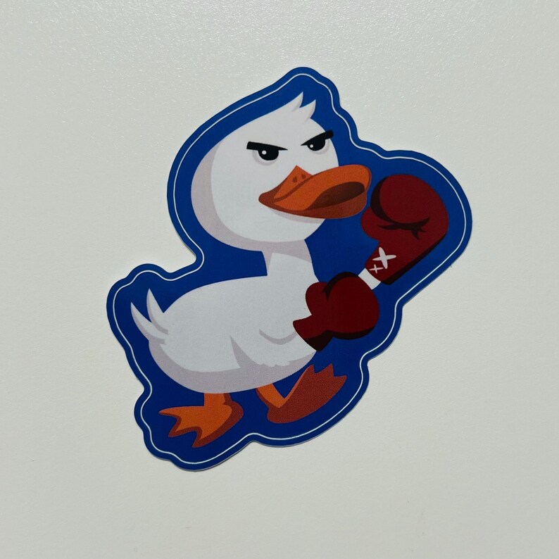 Fighting Duck Sticker - Etsy