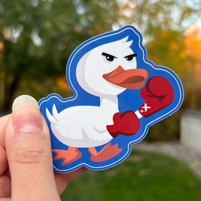Fighting Duck Sticker - Etsy
