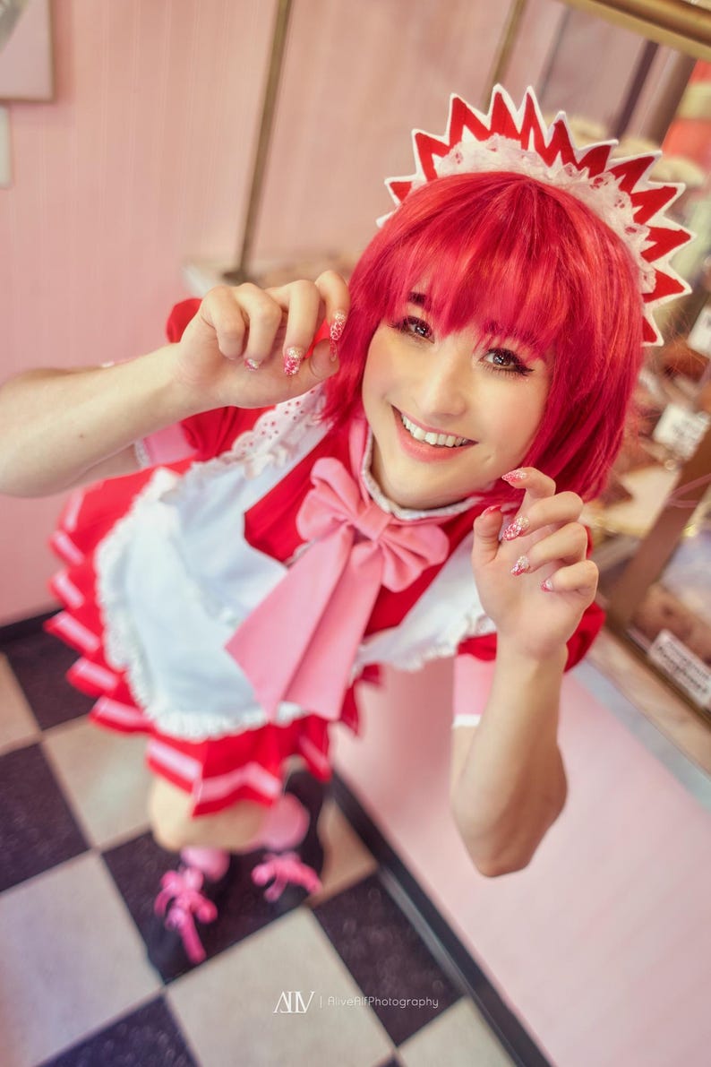 Tokyo Mew Mew Ichigo Momomiya Maid Cosplay Costume COMPLETE WITH WIG - Etsy