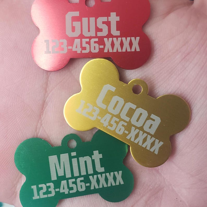 Custom Pets Tags, Dog Tags, Laser Engraved, for Pets, for Dogs - Etsy