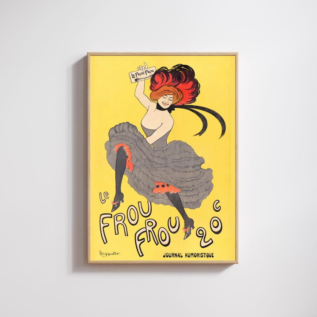 Vintage French Can-can Dancer Art Print | Le Frou-frou Leonetto ...