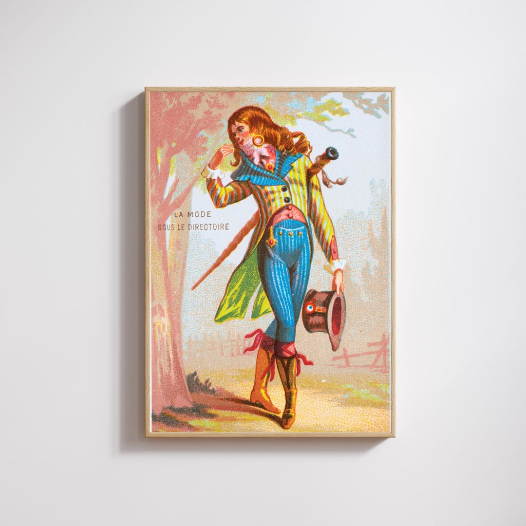 Vintage French Fashion Poster | 1700s Fabulous Fashion Illustration ...