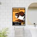 Funny Hand Washing Sign | Wash Your Hands Vintage Animal Print | Quirky ...