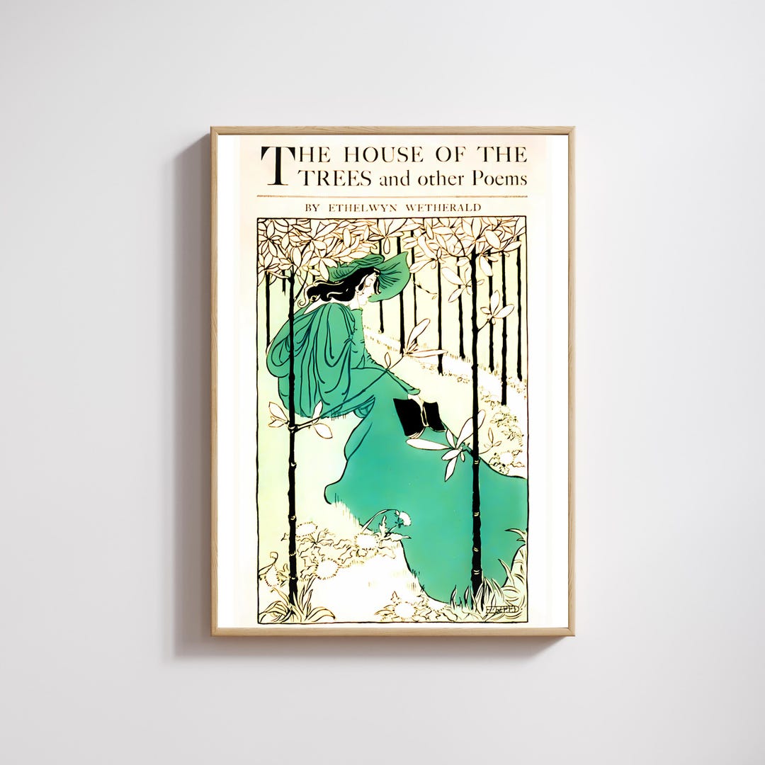 Ethel Reed 'house of the Trees' Vintage Book Poster - 1895 Art Nouveau ...
