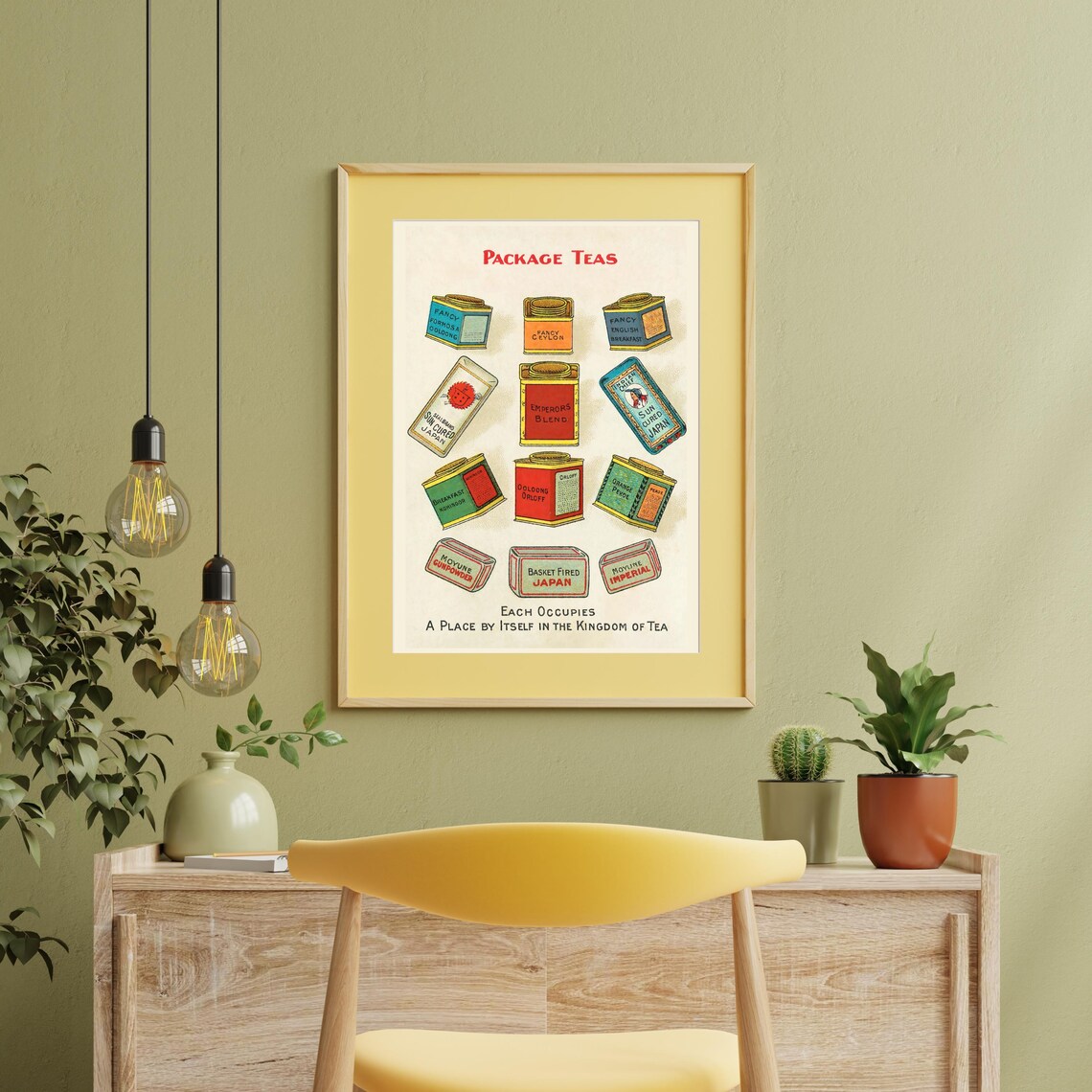 Vintage Tea Tins Poster: Colorful Tea Varieties Art Print - Etsy