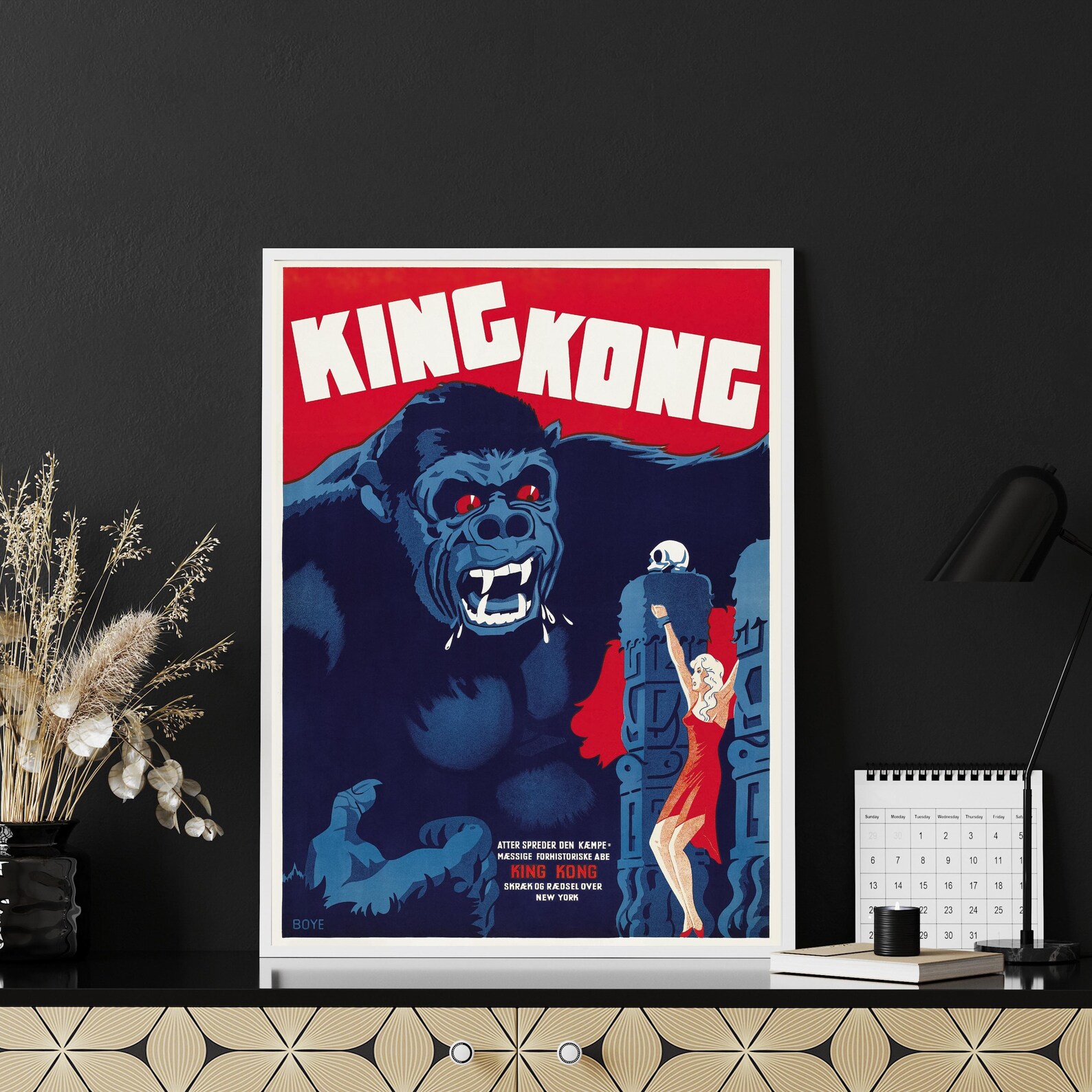 Vintage King Kong 1933 Danish Movie Poster | Classic Film Art | Retro ...