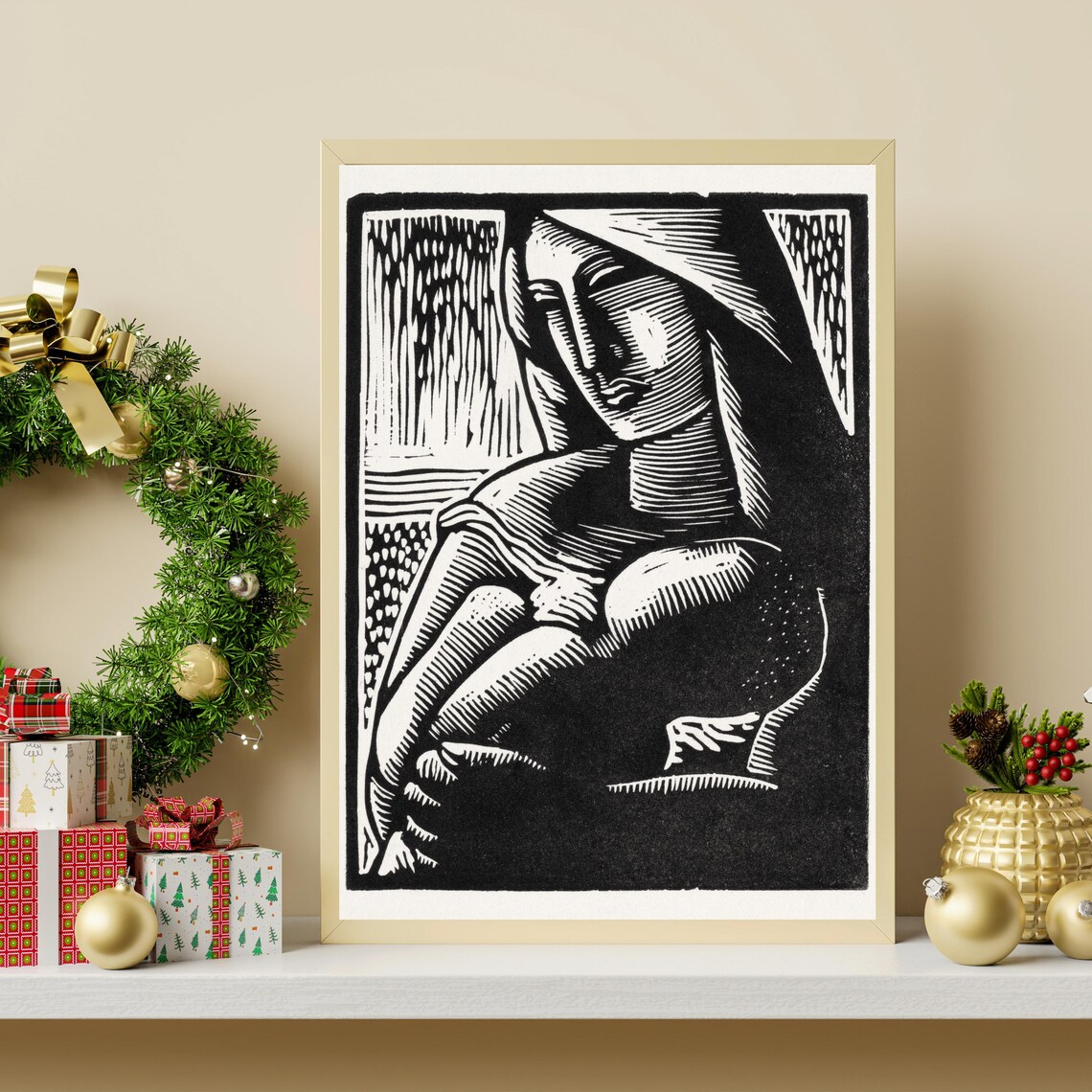 Vintage Mother and Child Art Print: Mikulas Galanda Woodcut - Etsy