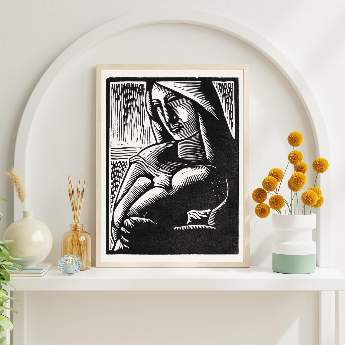 Vintage Mother and Child Art Print: Mikulas Galanda Woodcut - Etsy
