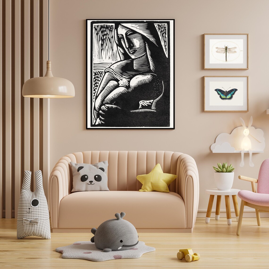 Vintage Mother and Child Art Print: Mikulas Galanda Woodcut - Etsy
