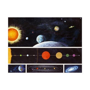 Vintage Solar System Poster | Space & Astronomy Art | Science Teacher ...