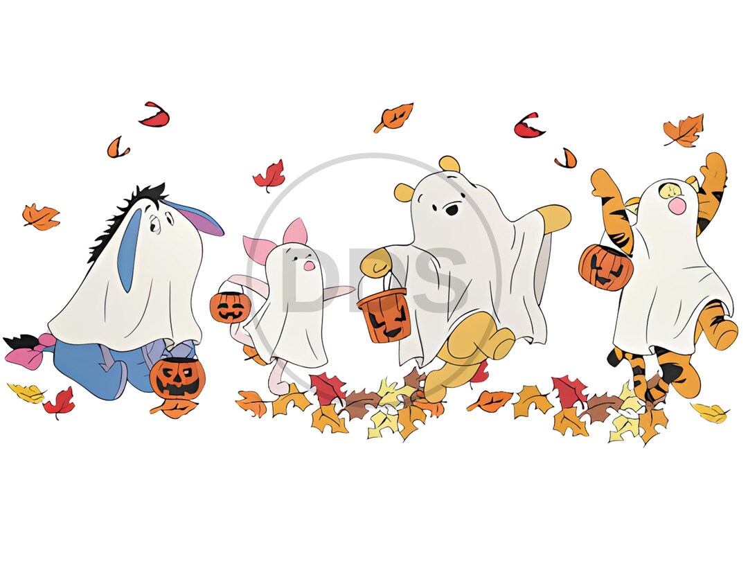 Retro Winnie the Pooh Ghost Hallowen Png, Pooh Ghost Hallowen Png ...