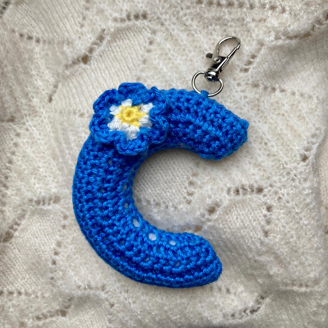 Crochet Letter C Keychain - Etsy