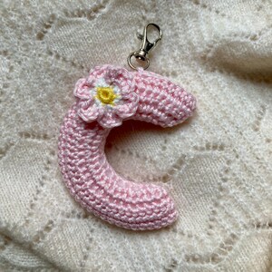 Crochet Letter C Keychain - Etsy