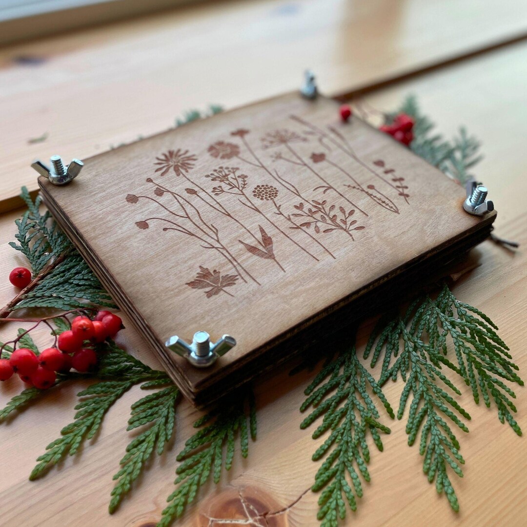 Reclaimed Wood Flower Press Custom Plant Pressing Kit Dried Flower ...