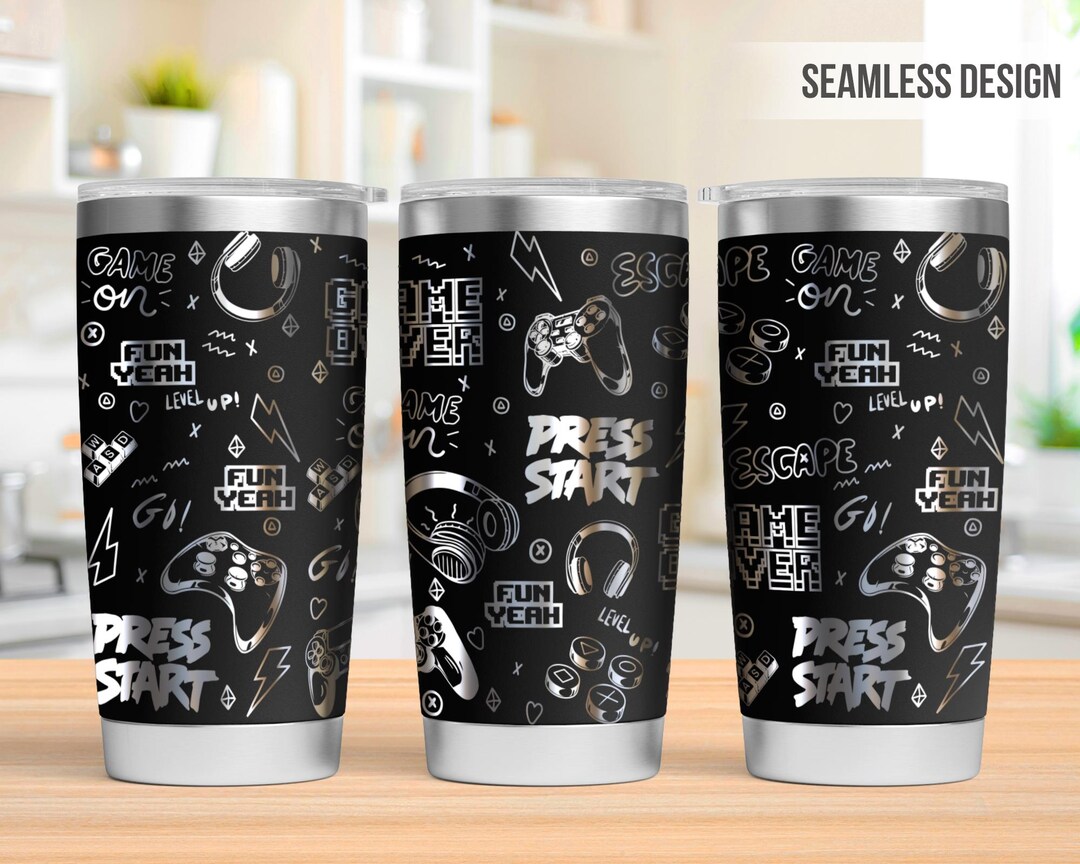 Gamer 20oz Tumbler Laser Engraving Wrap, Gaming Tumbler Laser Svg, 20oz ...