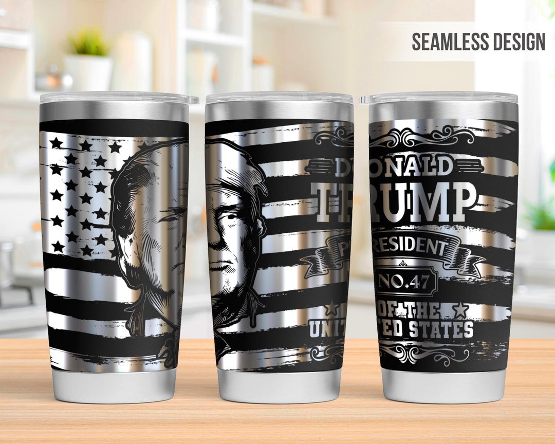 Donald Trump President 20oz Tumbler Laser Engraving Wrap, Trump Tumbler ...