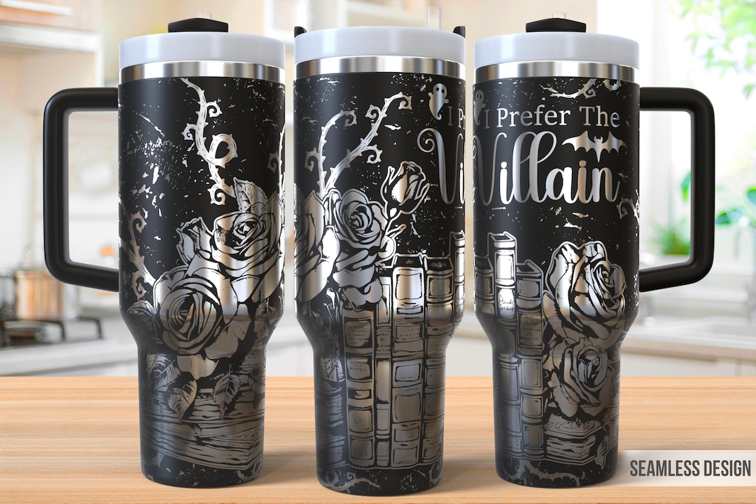 I Prefer the Villain 40oz Tumbler Laser Engraving Wrap, Romantasy Book ...