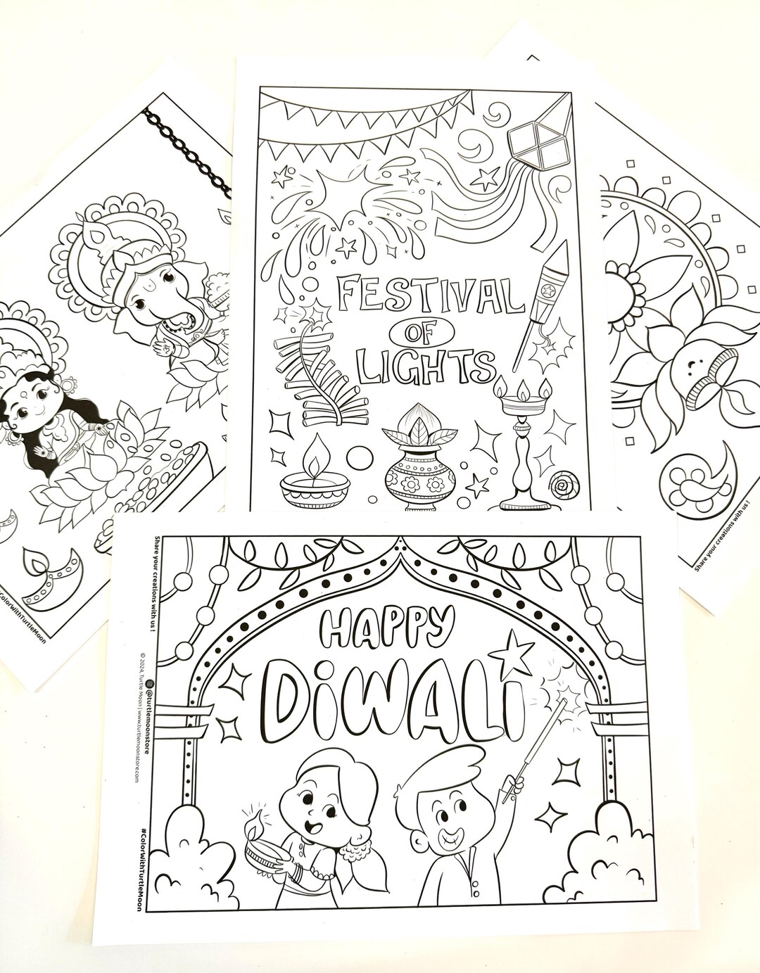 Diwali Coloring Sheet - Etsy