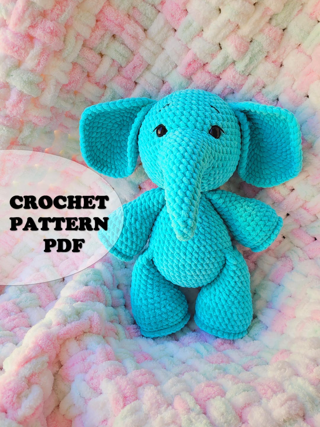 Crochet Elephant Toy Pattern Crochet Zoo Animals - Etsy