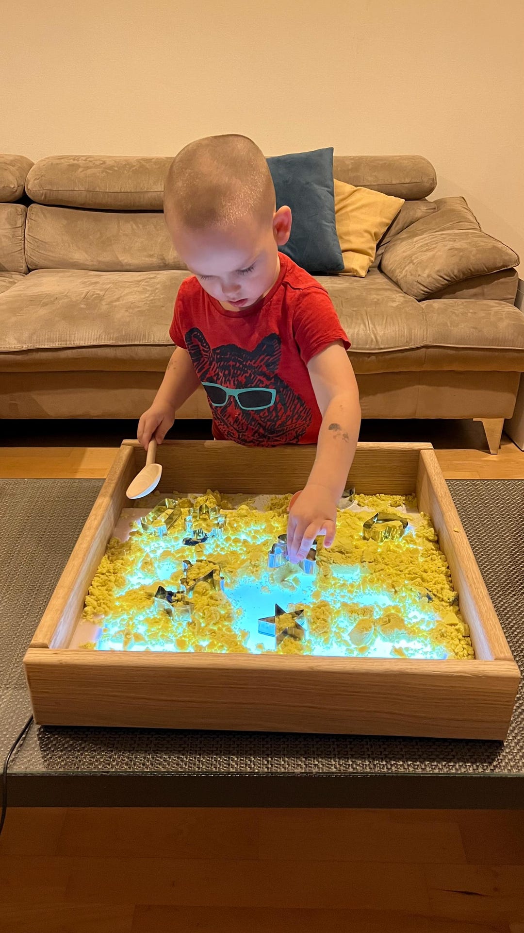 Large Sensory Light Table, Montessori Play Box, Wooden Play Box ...