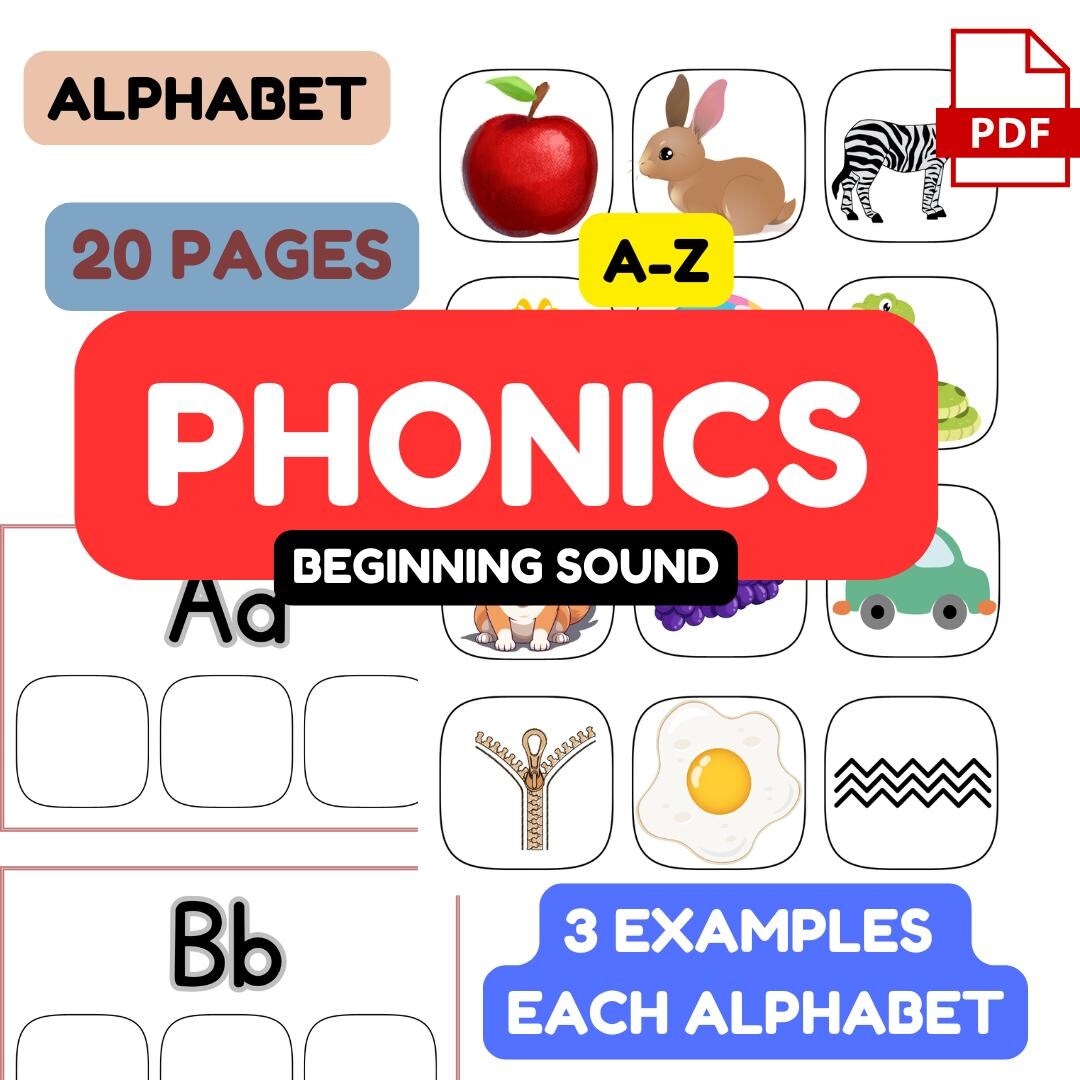 Beginning Sound Phonics Activity for Kids | Alphabet Sorting Game | Fun ...