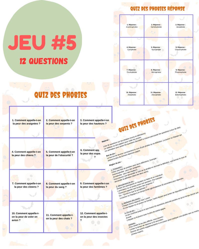 French Halloween Games | Printable Kids Activities (digital Download ...