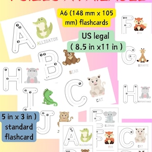 Animal Alphabet Tracing Flashcards - Educational & Fun Learning Tool ...