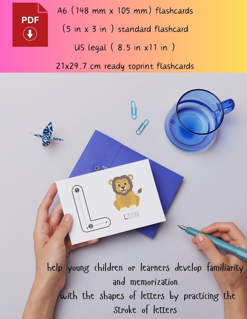 Animal Alphabet Tracing Flashcards - Educational & Fun Learning Tool ...