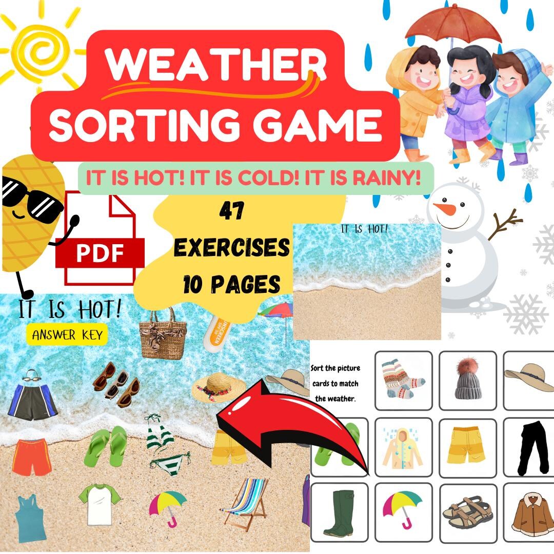 Weather Sorting Game – Montessori Educational Activity (digital ...