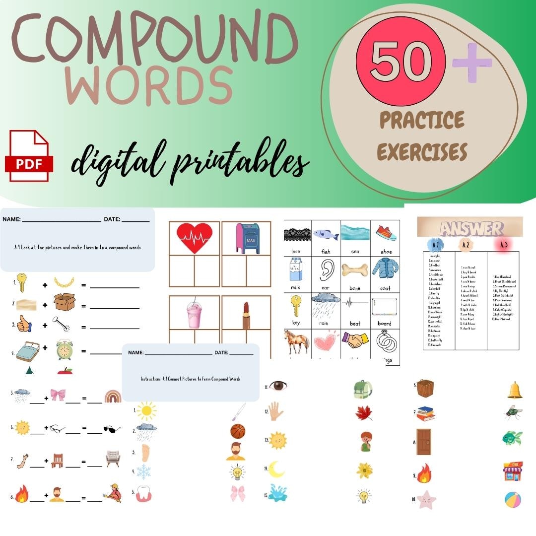 50+ Compound Words Practice Worksheets for Kids | Fun Learning ...