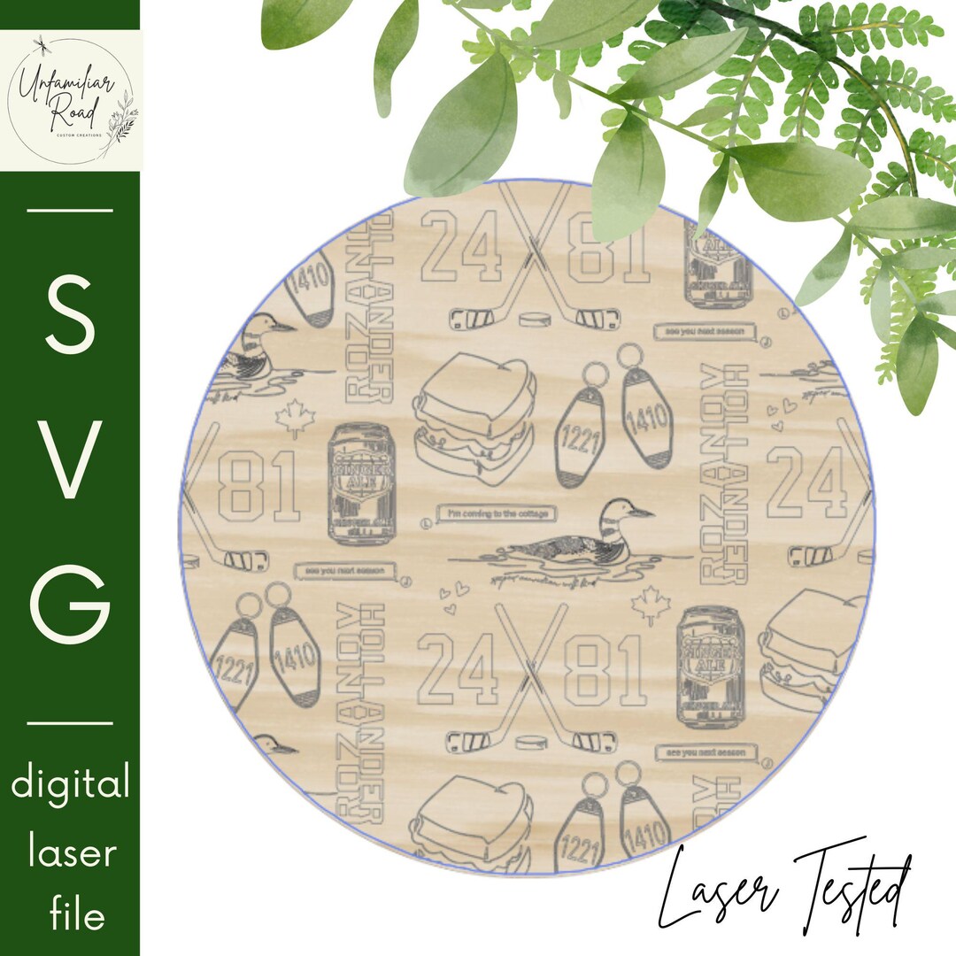 Heated Rivalry Patterned Round SVG File for Laser Cutting - Etsy