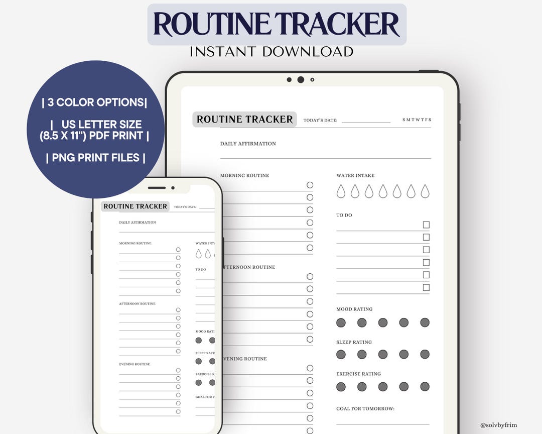 Routine Tracker, Routine Planner, Morning Routine, Tracker Printable ...