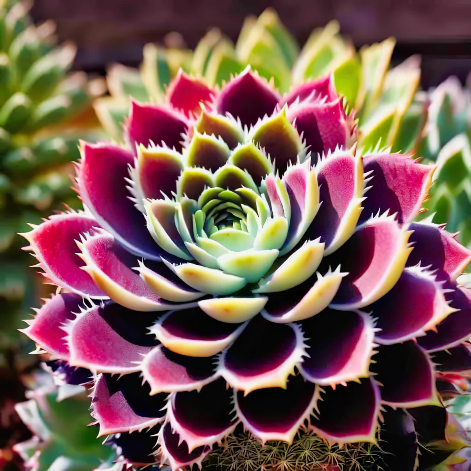 Bold Jewel Sempervivum Succulent - Macro Botanical Art for Nature ...