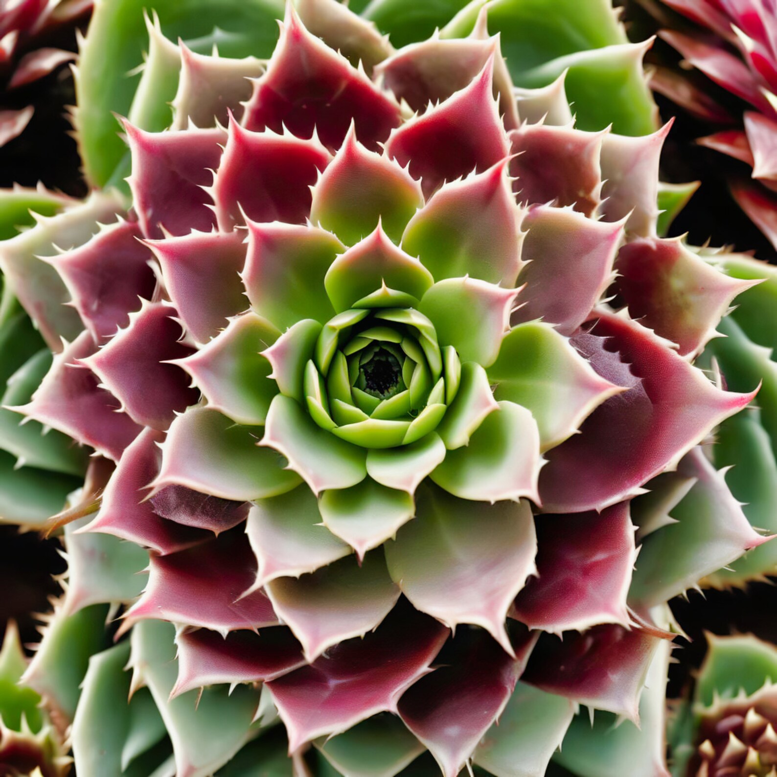 Succulent Photography - Sempervivum Jewel Macro for Botanical Wall ...