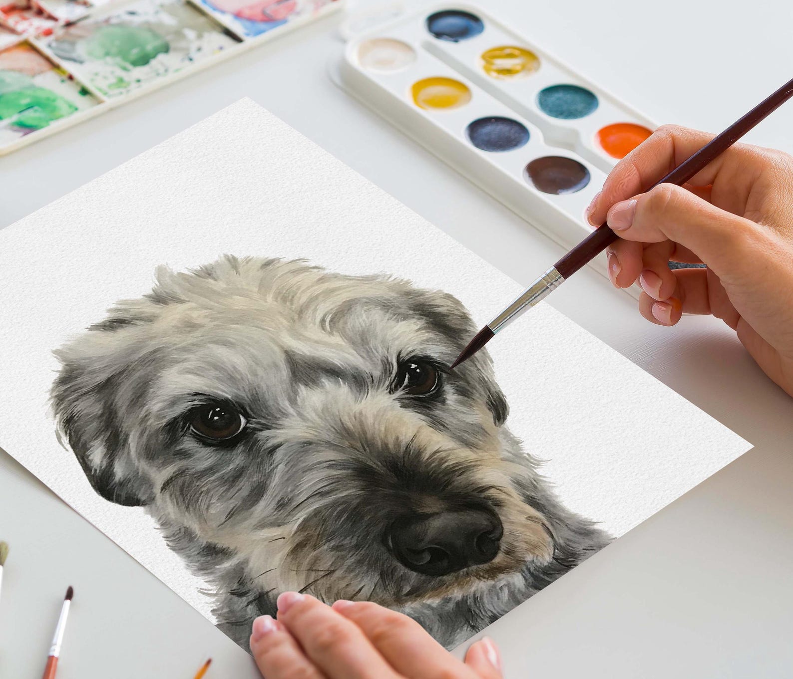 Bespoke Illustration From Animal Photo, Painting by Hand Water Color ...