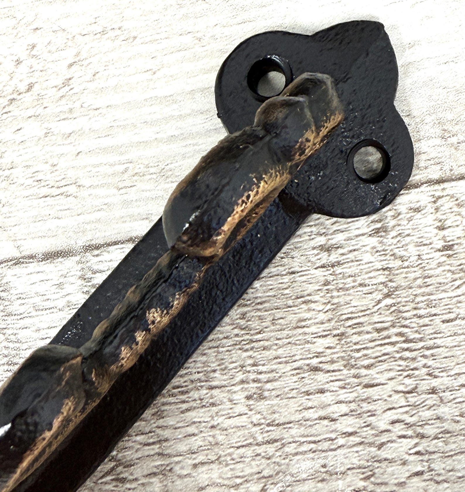 4 Hand Painted Cast Iron 8" X 8" Shelf Brackets Black W/gold Accents - Etsy