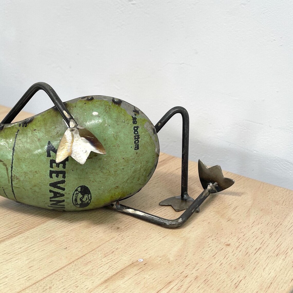 Recycled Scrap Metal Frog Statue: Green Laying Sassy Garden Decor - Etsy