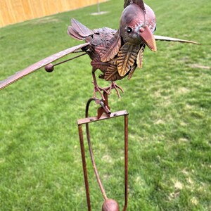 Kinetic Metal Roadrunner Road Runner Bird Yard Stake Wind Spinner ...