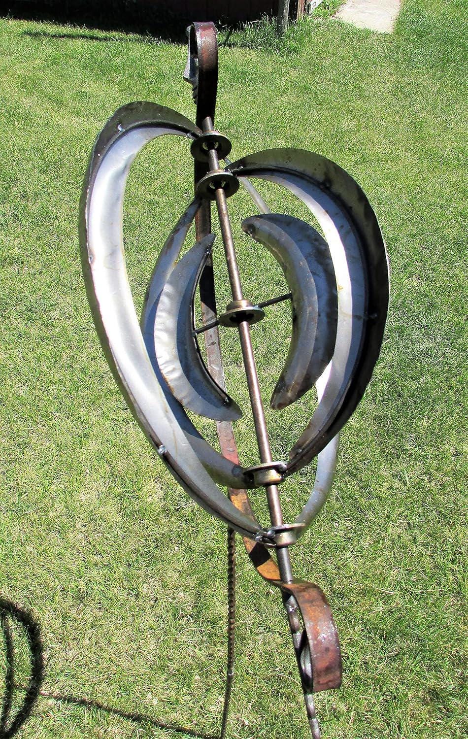 Heavy Duty Globe Weather Vane Style Metal Welded Yard Stake Wind ...