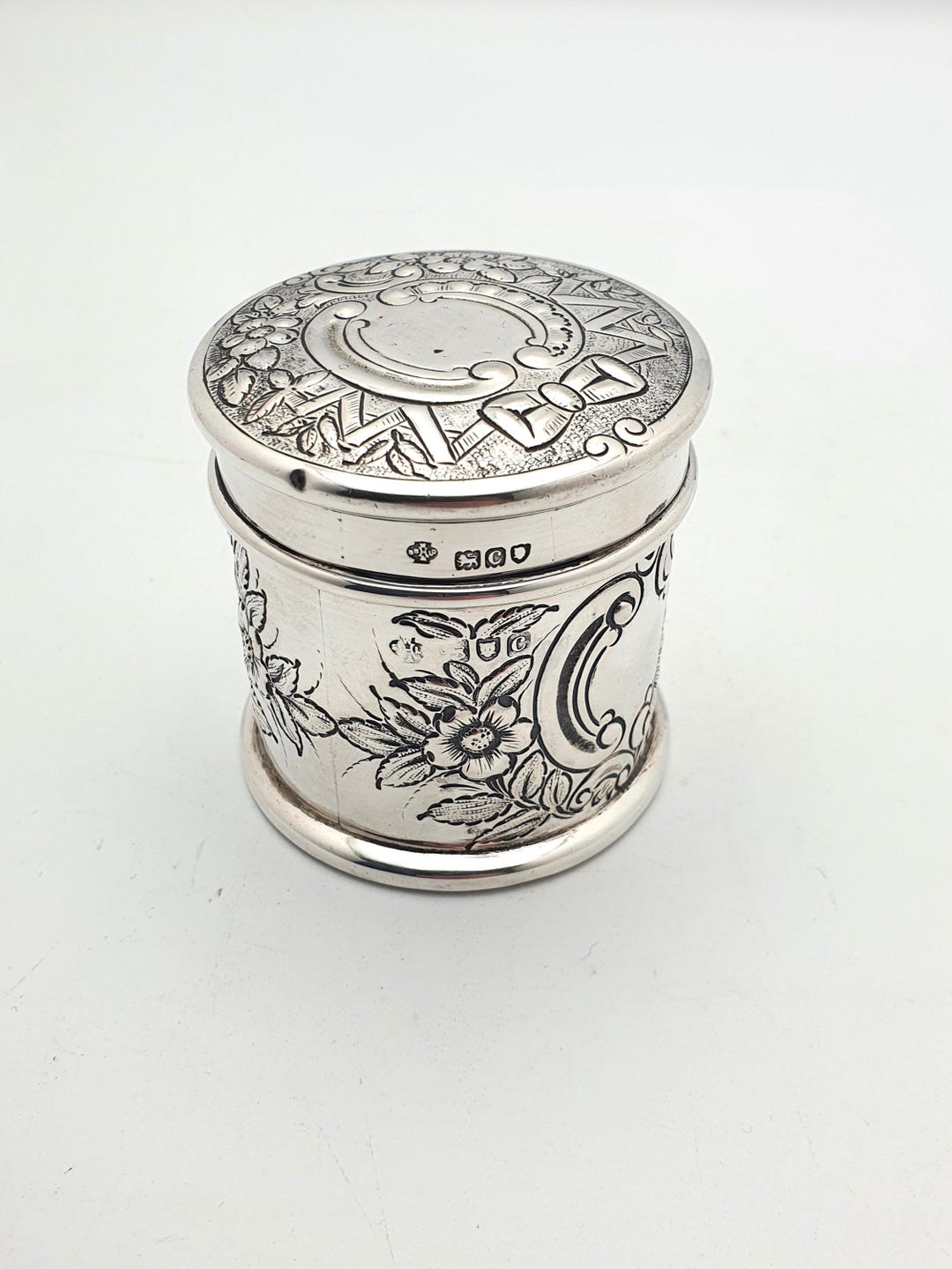 Antique Victorian Solid Silver Box, 1898 Trinket Box, Hallmarked Silver ...