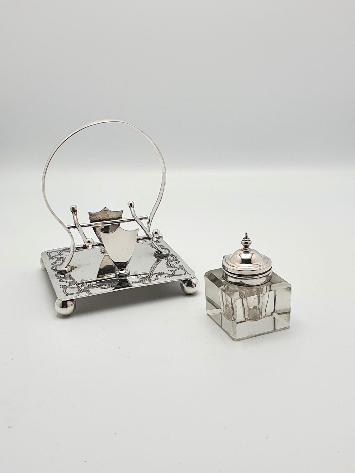 Fabulous Victorian Ink Stand – Antique Desk Inkwell Circa 1890, Ornate ...