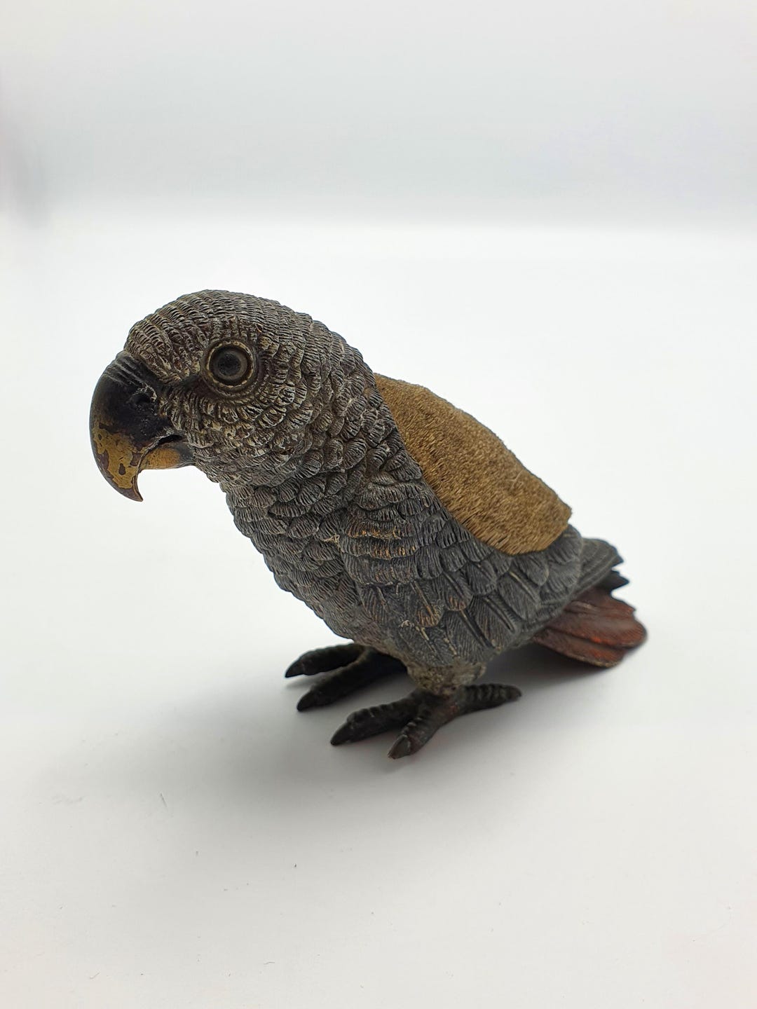 Wonderful Antique Austrian Parrot Pen Wipe - Novelty Desk Accessory ...