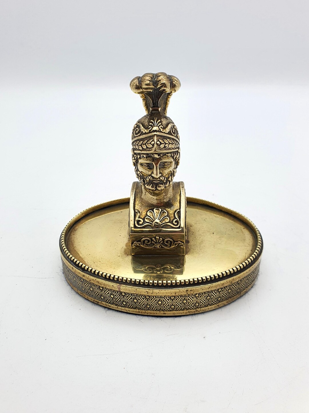 Antique French Brass Paperweight, Circa 1870, Military Style Desk ...