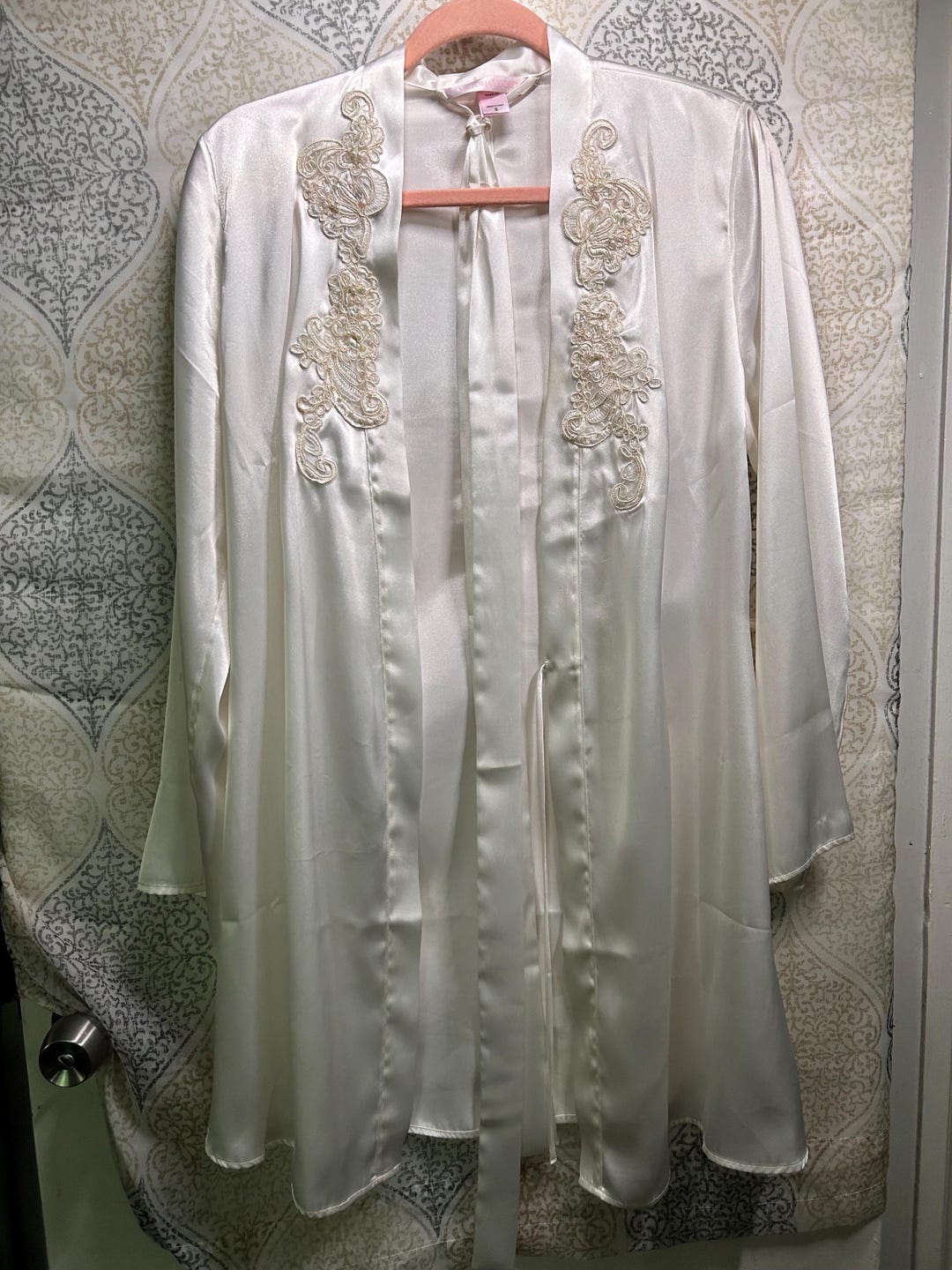 Victorias Secret Bridal Robe Collection Size S Satin Champagne ...