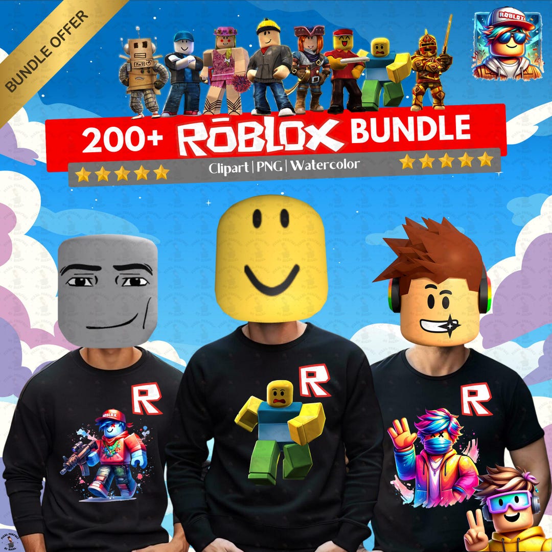 Roblocks PNG 200 High-quality Clipart Images, Watercolor, Instant ...