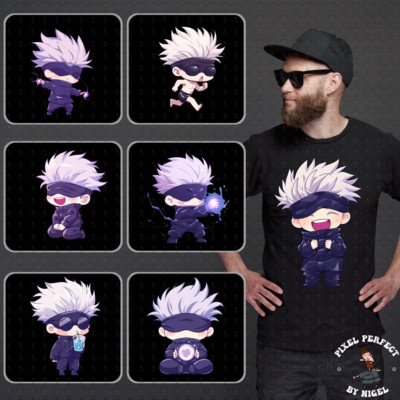Jujutsu Kaisen PNG Bundle 500 Clear Background Designs for T-shirts ...