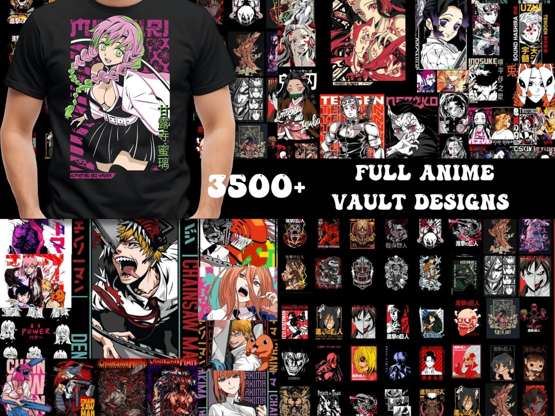 3500 Anime Bundle Designs With CLEAR Background, Perfect for Print on ...